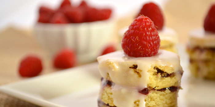 Recipe: Raspberry Rose Petit Four with a Lemon Glaze - Chic Vegan