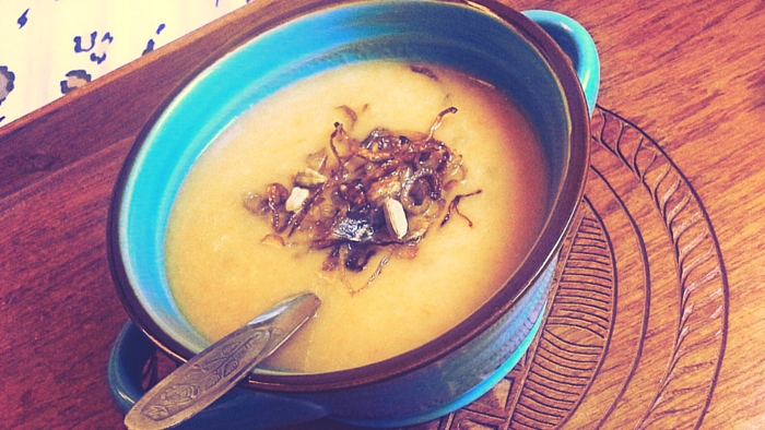 Vegan French Moulinée with Crispy Onion Strings - Chic Vegan